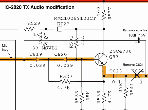 ICOM IC-2820 TX audio modification | WorldwideDX Radio Forum